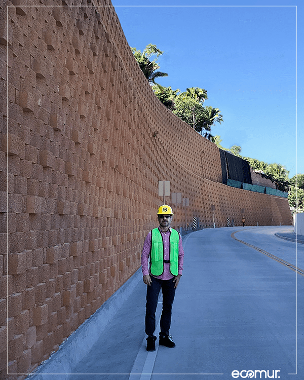 Componentes de muro de tierra armada modular